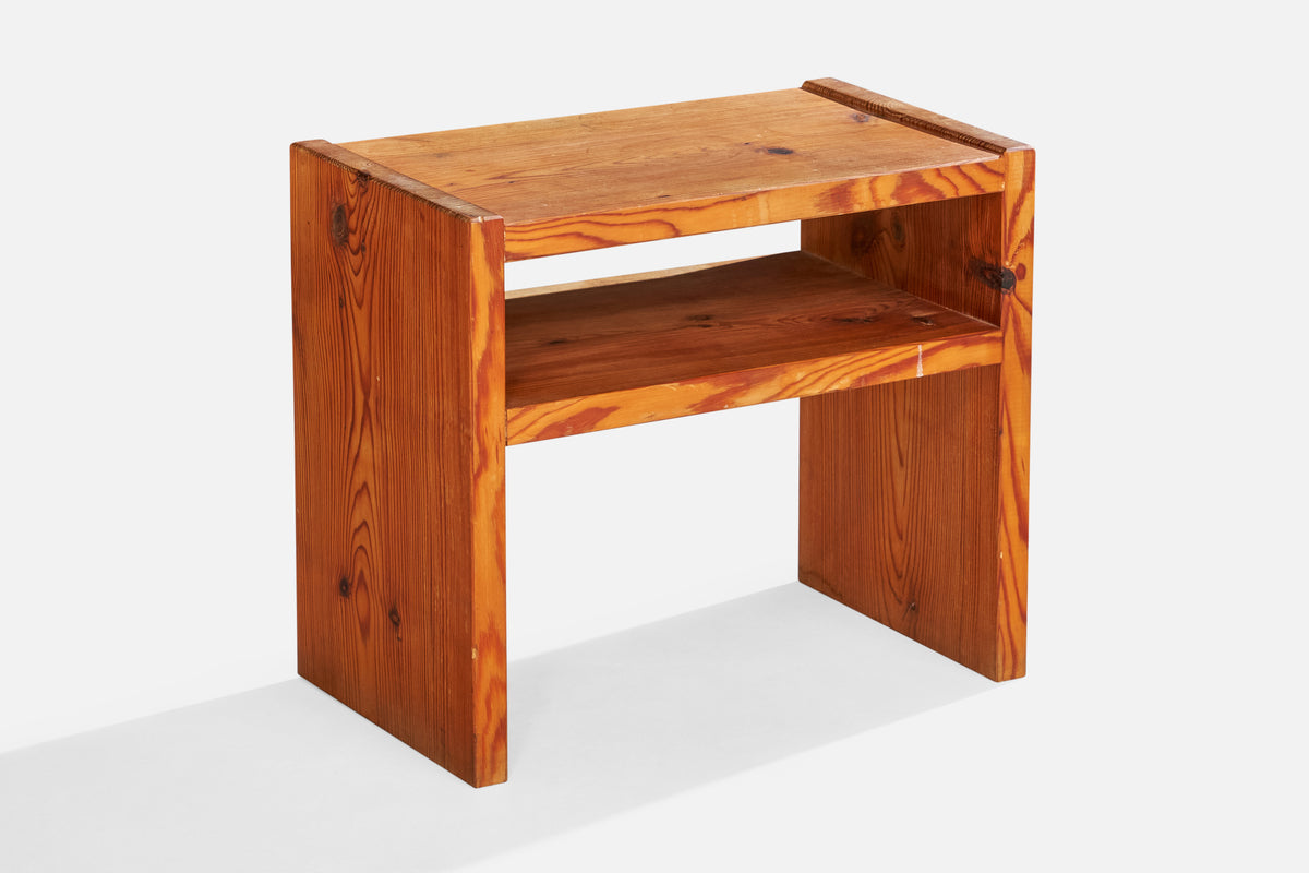 Swedish Designer, Side Tables, Pine, Sweden, 1970s – PRB
