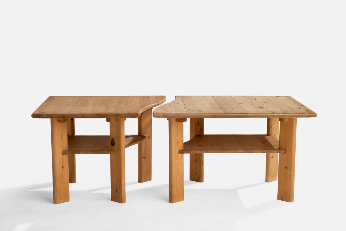 Aksel Kjersgaard, Side Tables or Coffee Table, Pine, Denmark, 1970s – PRB