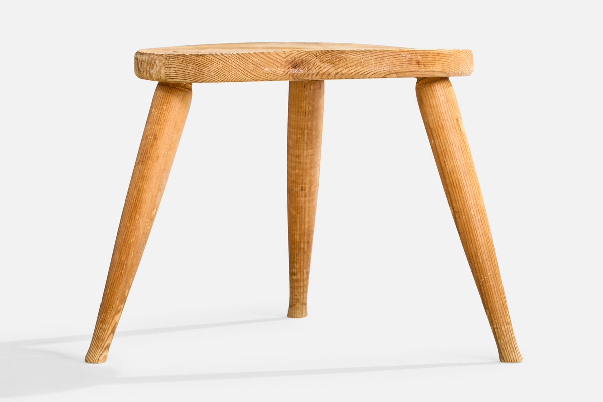 Swedish Designer, Stool, Pine, Sweden, 1960s – PRB