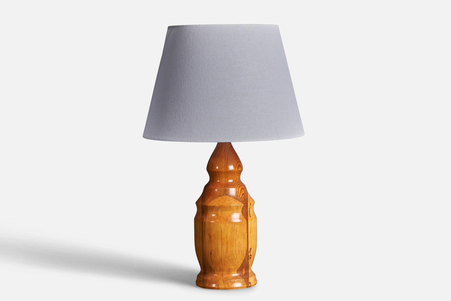 Swedish Craftsman, Table Lamp, Solid Joined Pine, Birch, Mahogany, Swe ...
