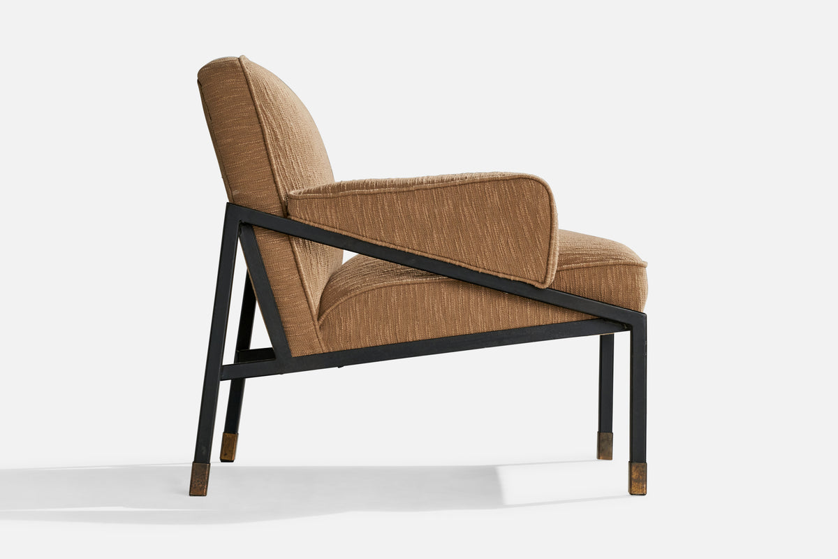 D.R. Bates and Jackson Gregory, Jr, Lounge Chairs, Metal, Fabric, USA ...