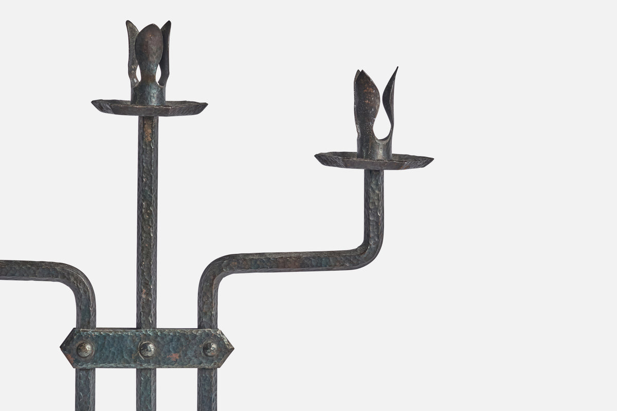 Swedish Designer, Candelabras, Iron, Sweden, 1940s – PRB