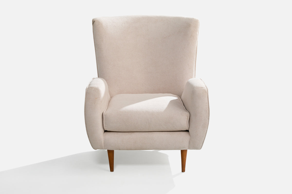 Móveis Teperman, Lounge Chair, Wood, Fabric, Brazil, 1950s – PRB