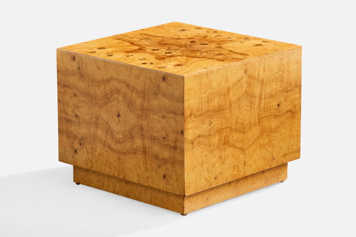 American Designer, Side Tables, Maple Burl, USA, 1970s – PRB
