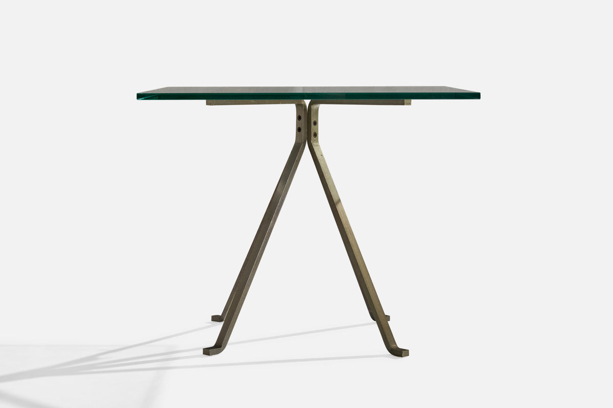 Enzo Mari, Side Table, Steel, Glass, Italy, 1976 – PRB