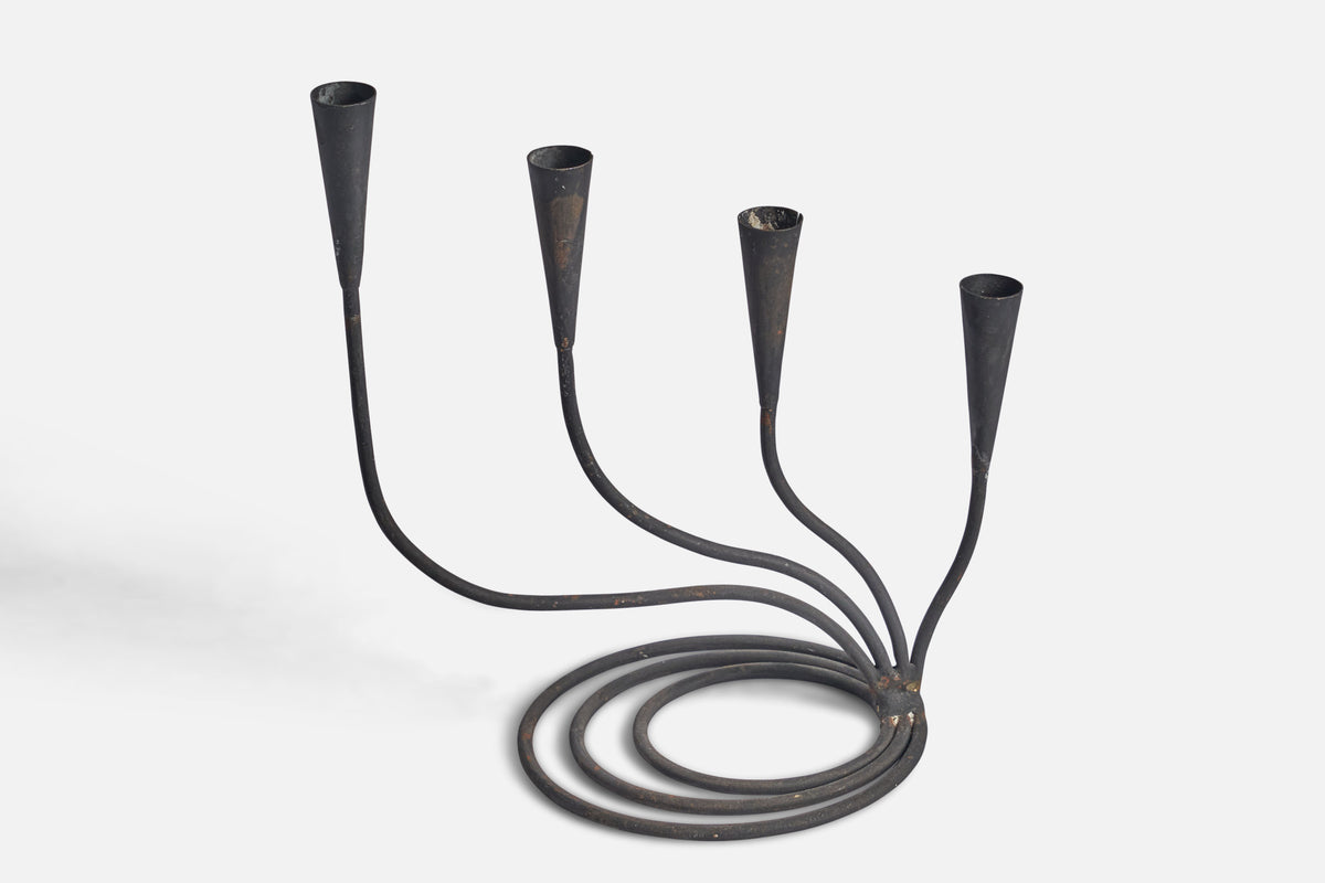 Swedish Designer, Candelabra, Iron, Sweden, 1940s – PRB