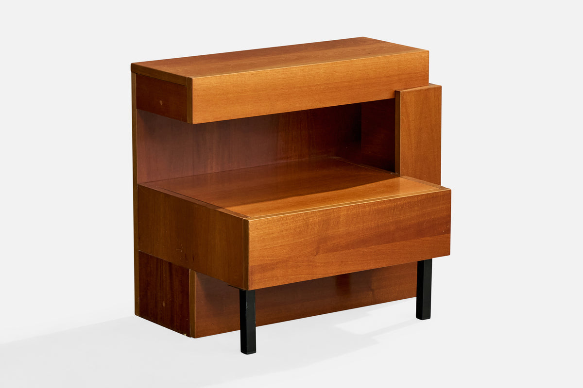 Nello Baroni Attribution, Nightstands, Wood, Metal, Italy, 1960s – PRB