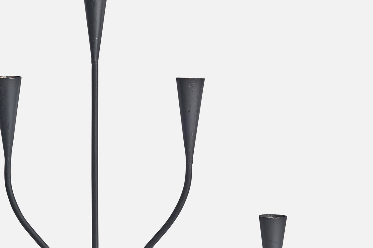 Swedish Designer, Candelabra, Painted Iron, Sweden, 1940s – PRB