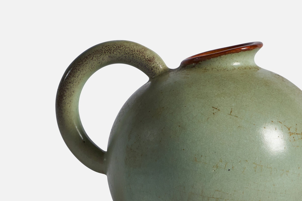 Gabriel Keramik, Pitcher, Earthenware, Sweden, 1930s – PRB